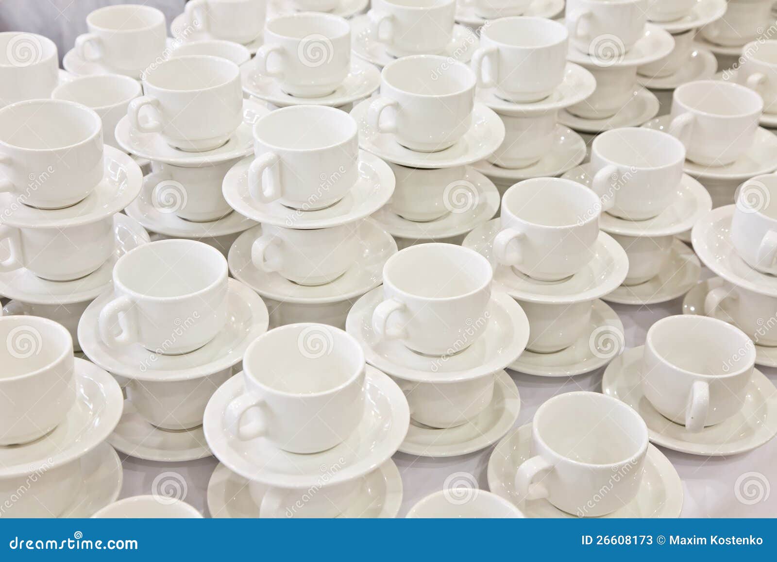 Stacks of coffee cups stock image. Image of empty, arranged - 26608173