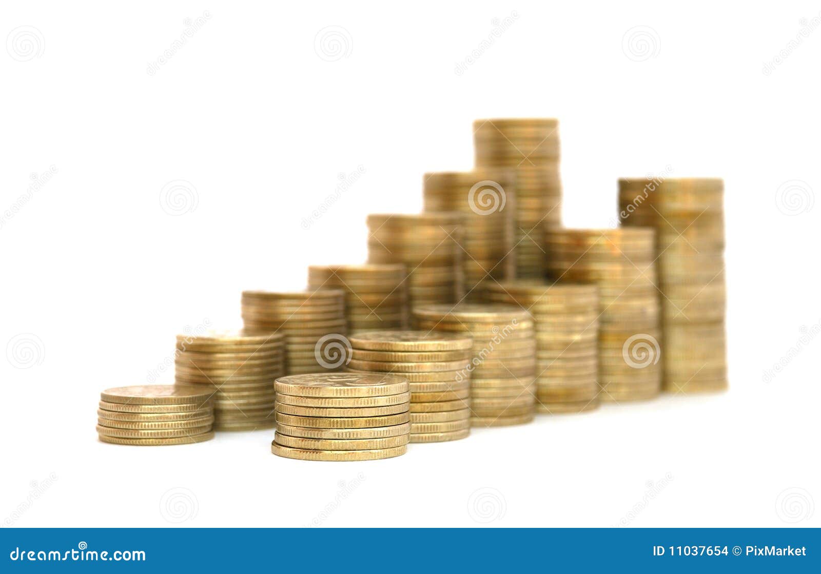 Stacks of Coins stock photo. Image of pile, coin, coins - 11037654