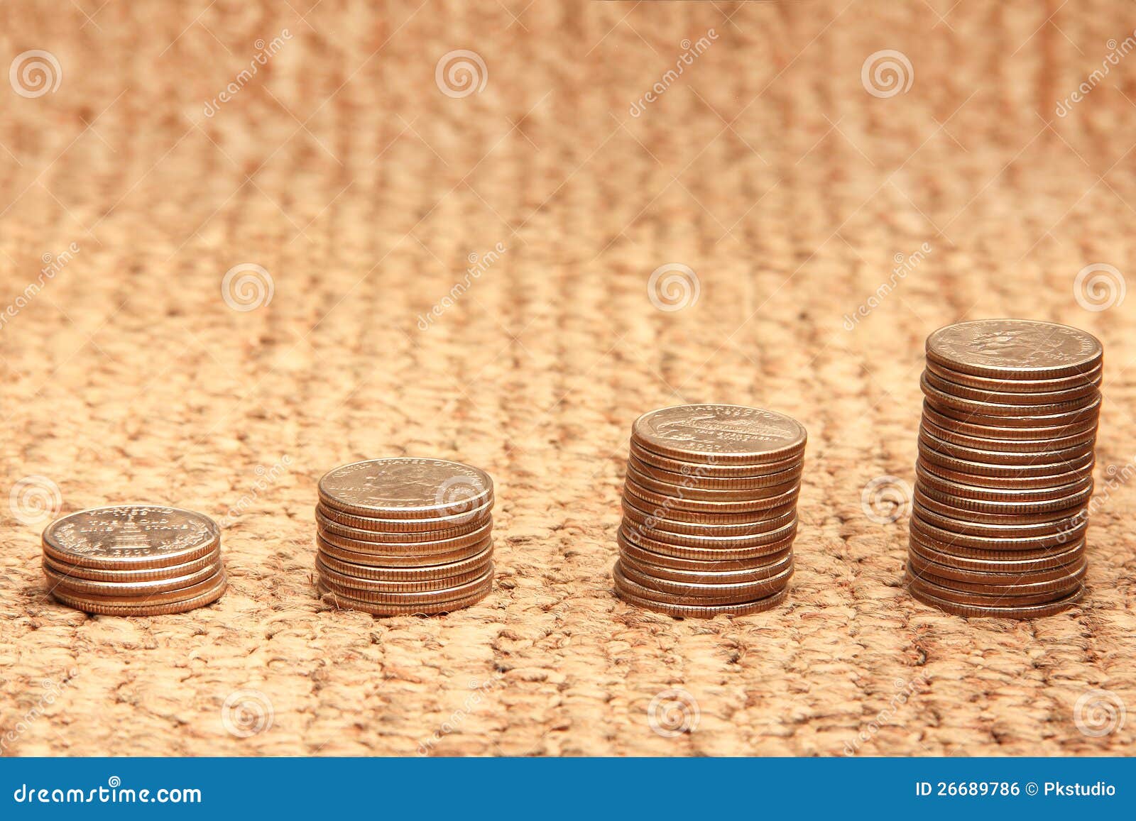 Stacks of coins stock photo. Image of floor, money, credit - 26689786