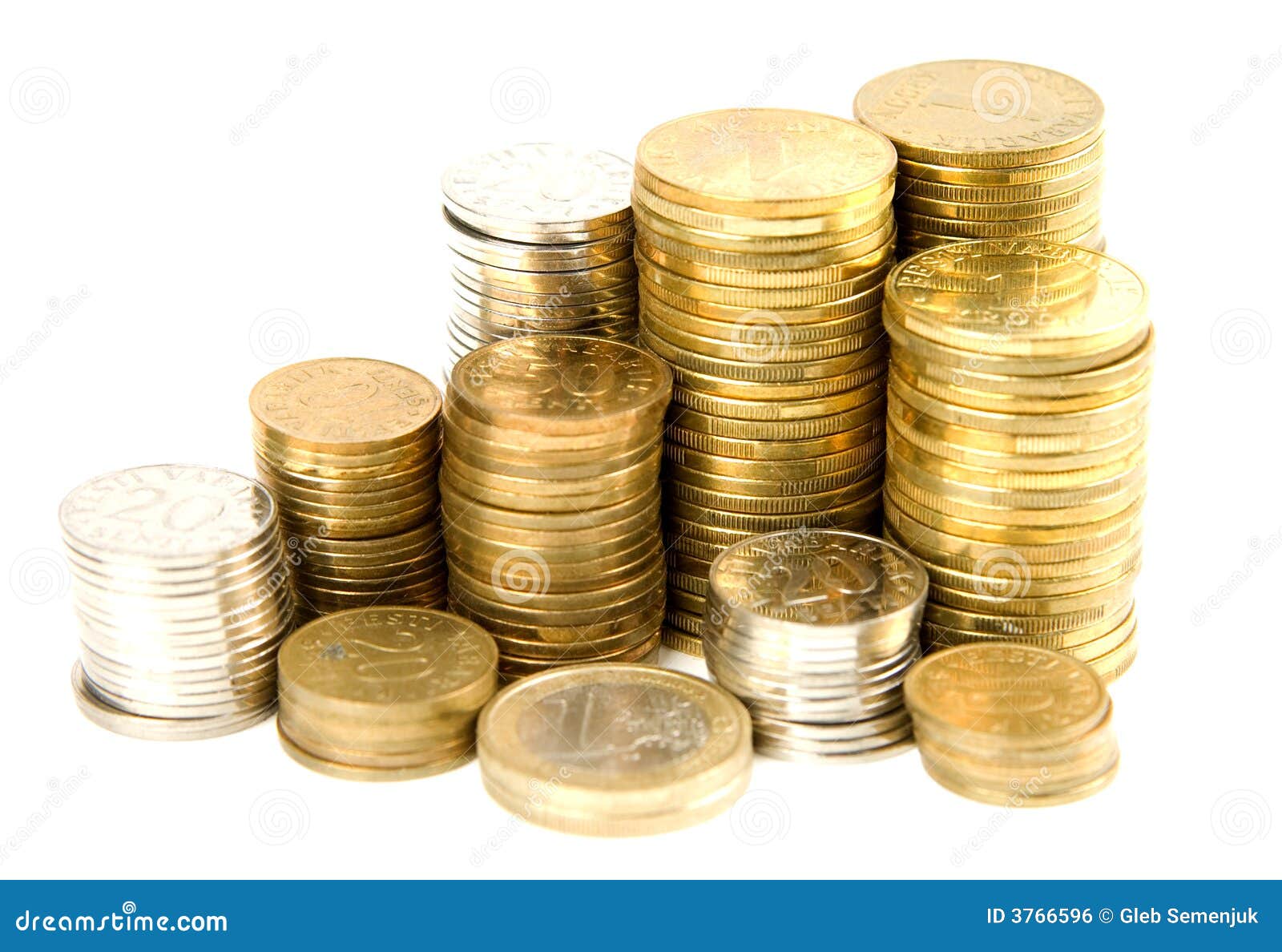 Stacks of coins stock photo. Image of business, banking - 3766596