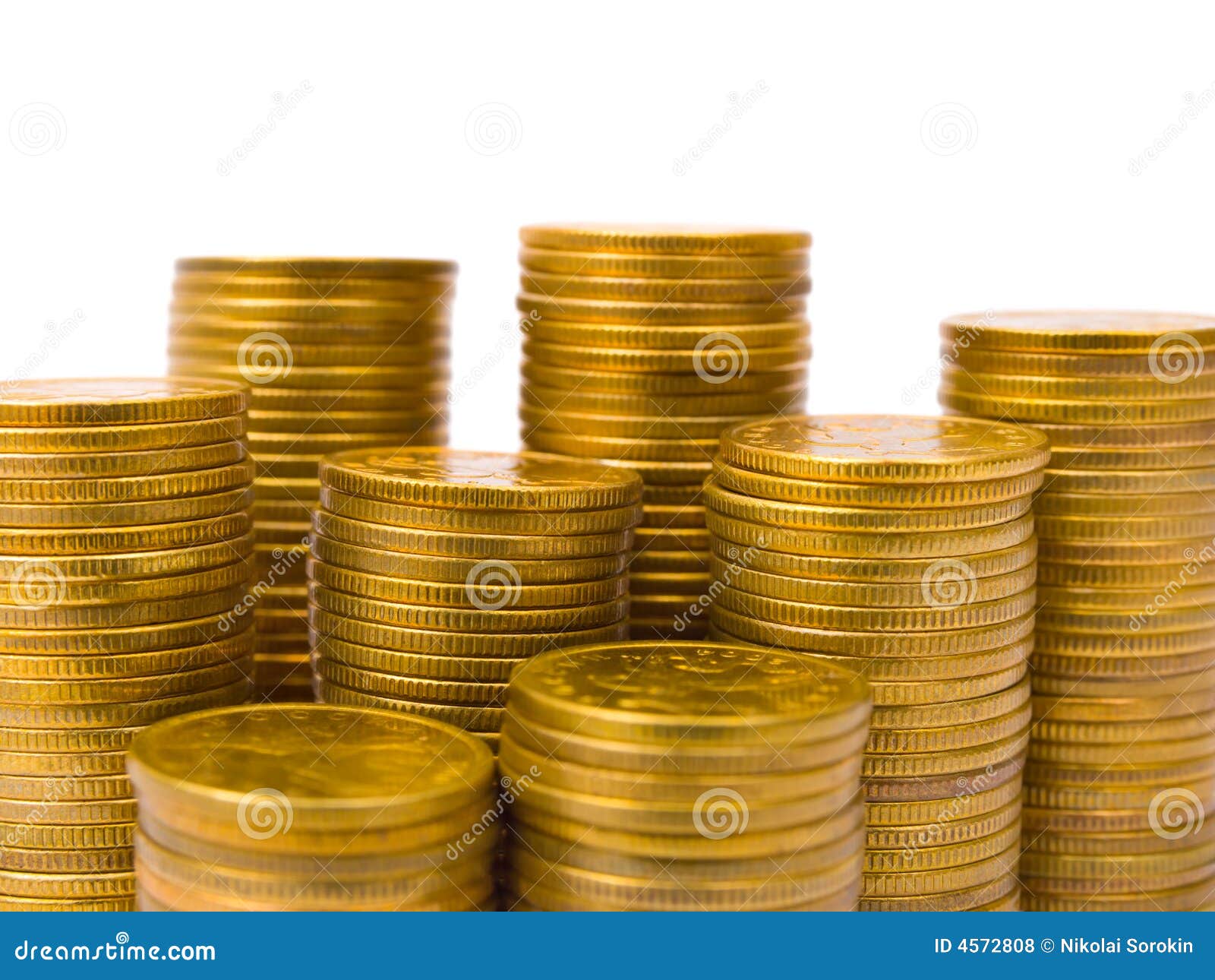 Stacks of coins stock photo. Image of dollar, gold, finances - 4572808