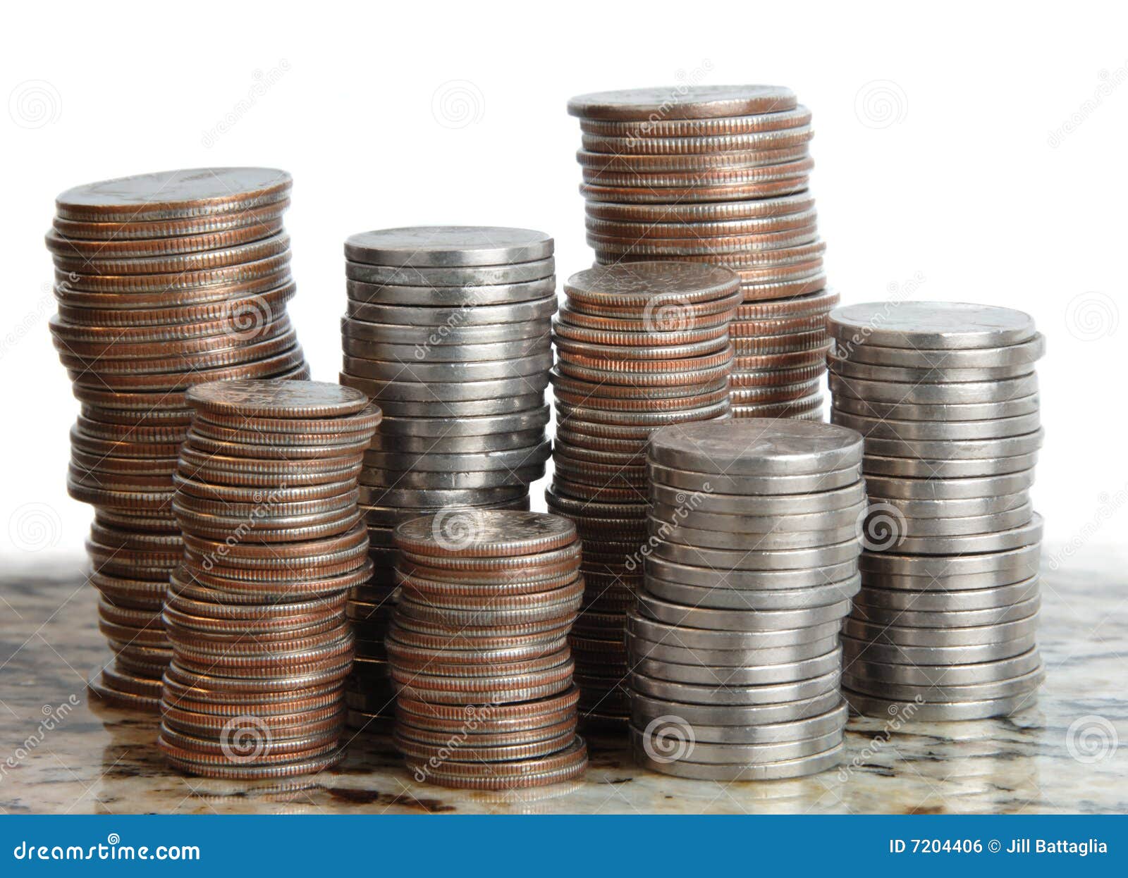 Stacks of Coins stock photo. Image of money, piles, coins - 7204406