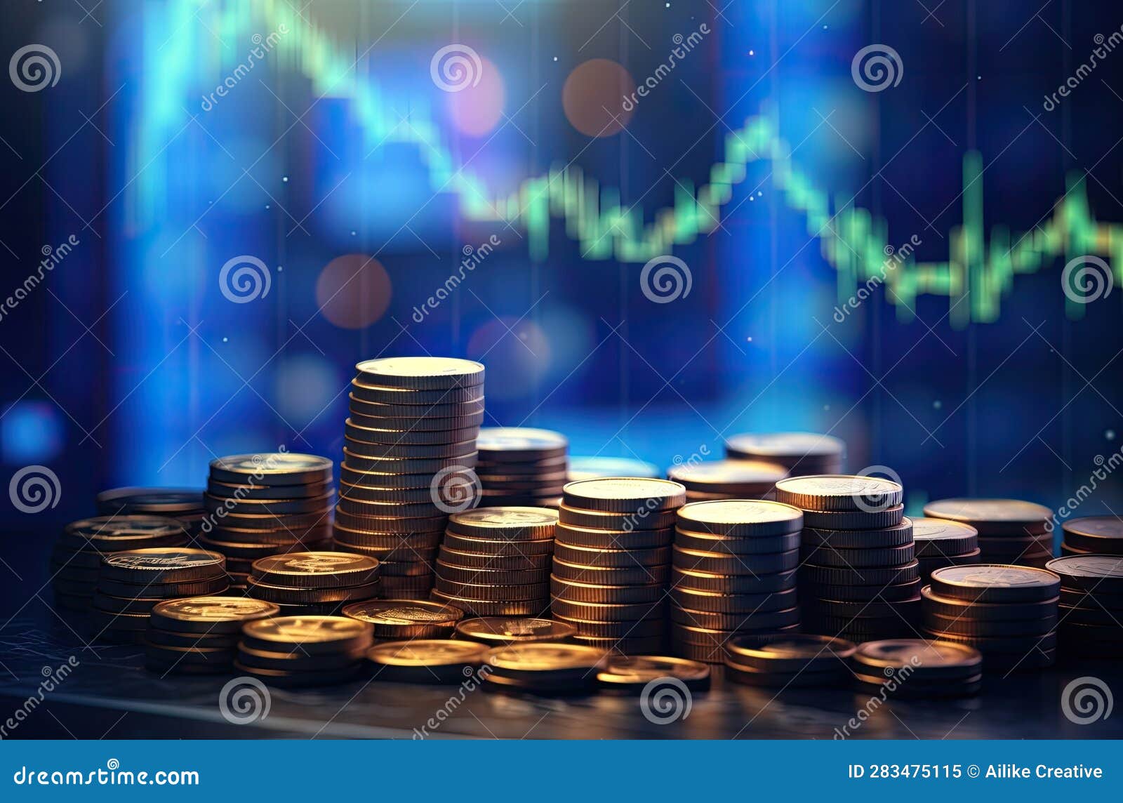 A Man On The Background Of A Forex Chart. Conceptual Illustration On ...