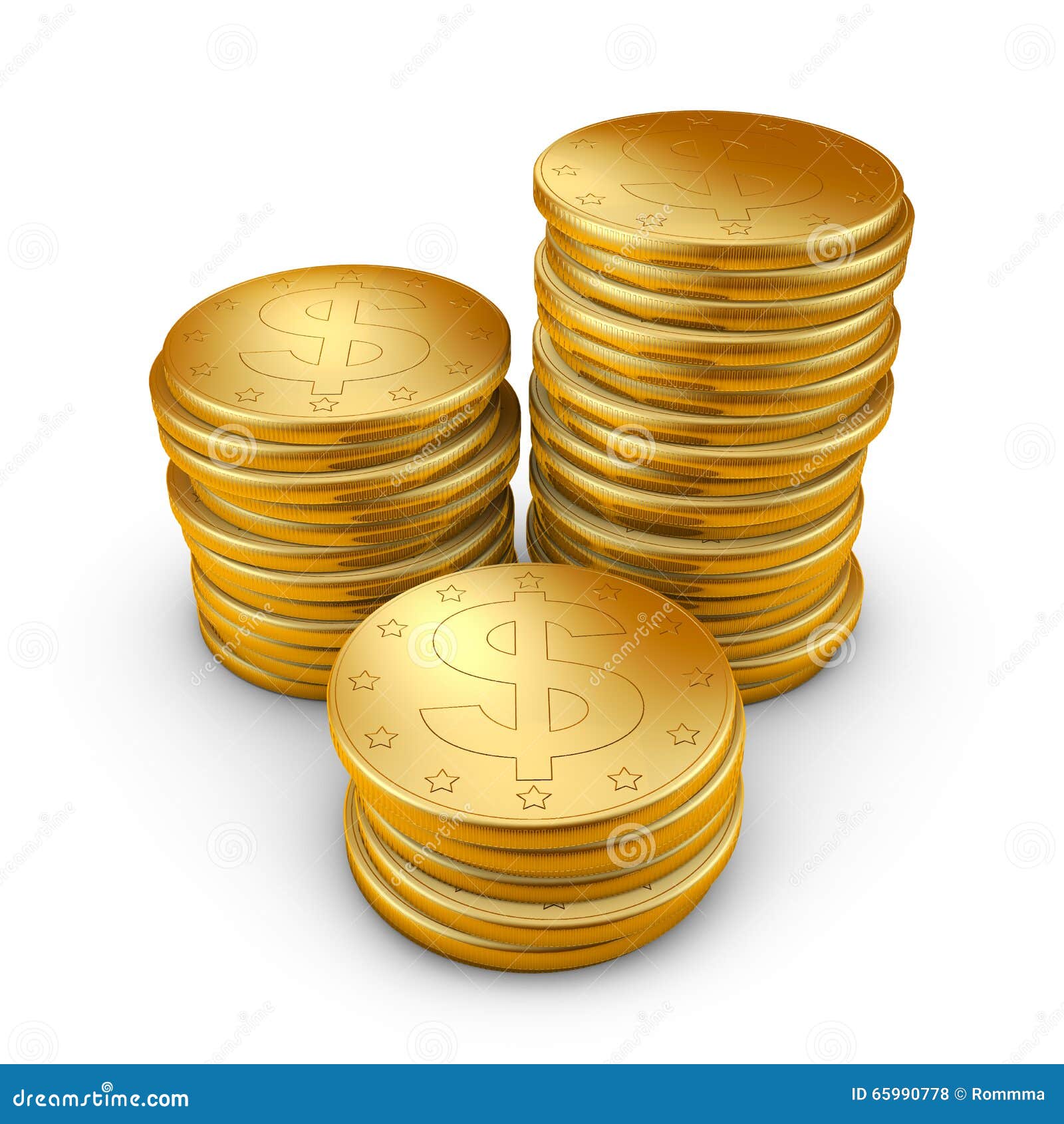 Stacks of coins stock illustration. Illustration of money - 65990778