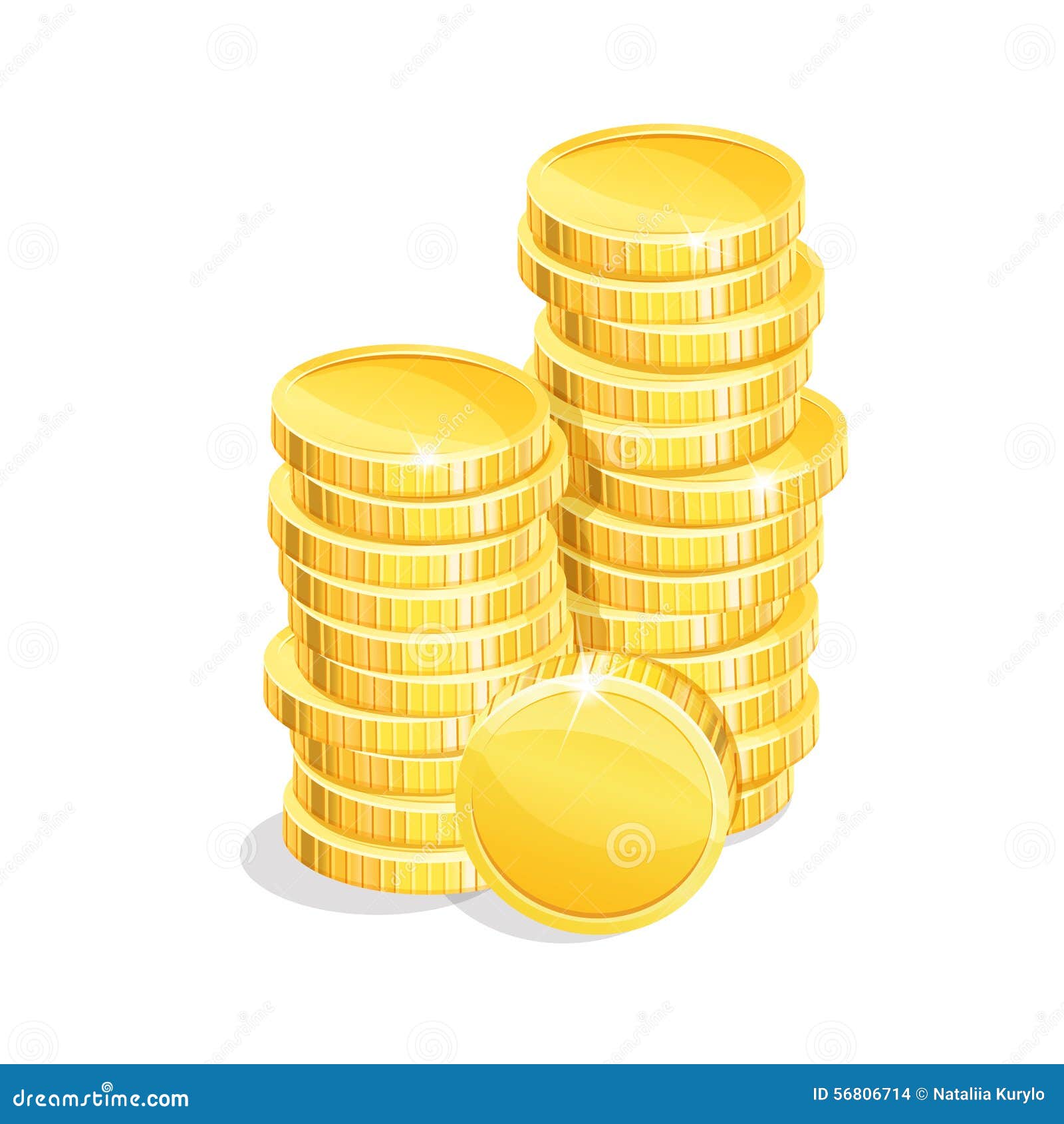 Stacks coins stock vector. Illustration of group, illustrations - 56806714