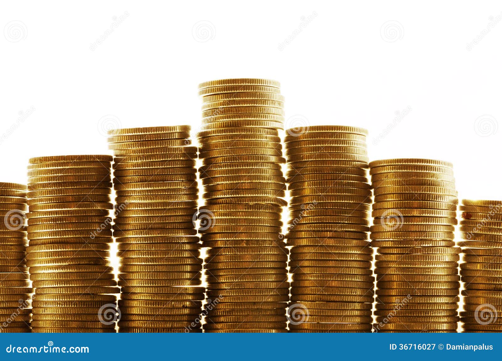 Stacks of coins stock image. Image of business, coins - 36716027