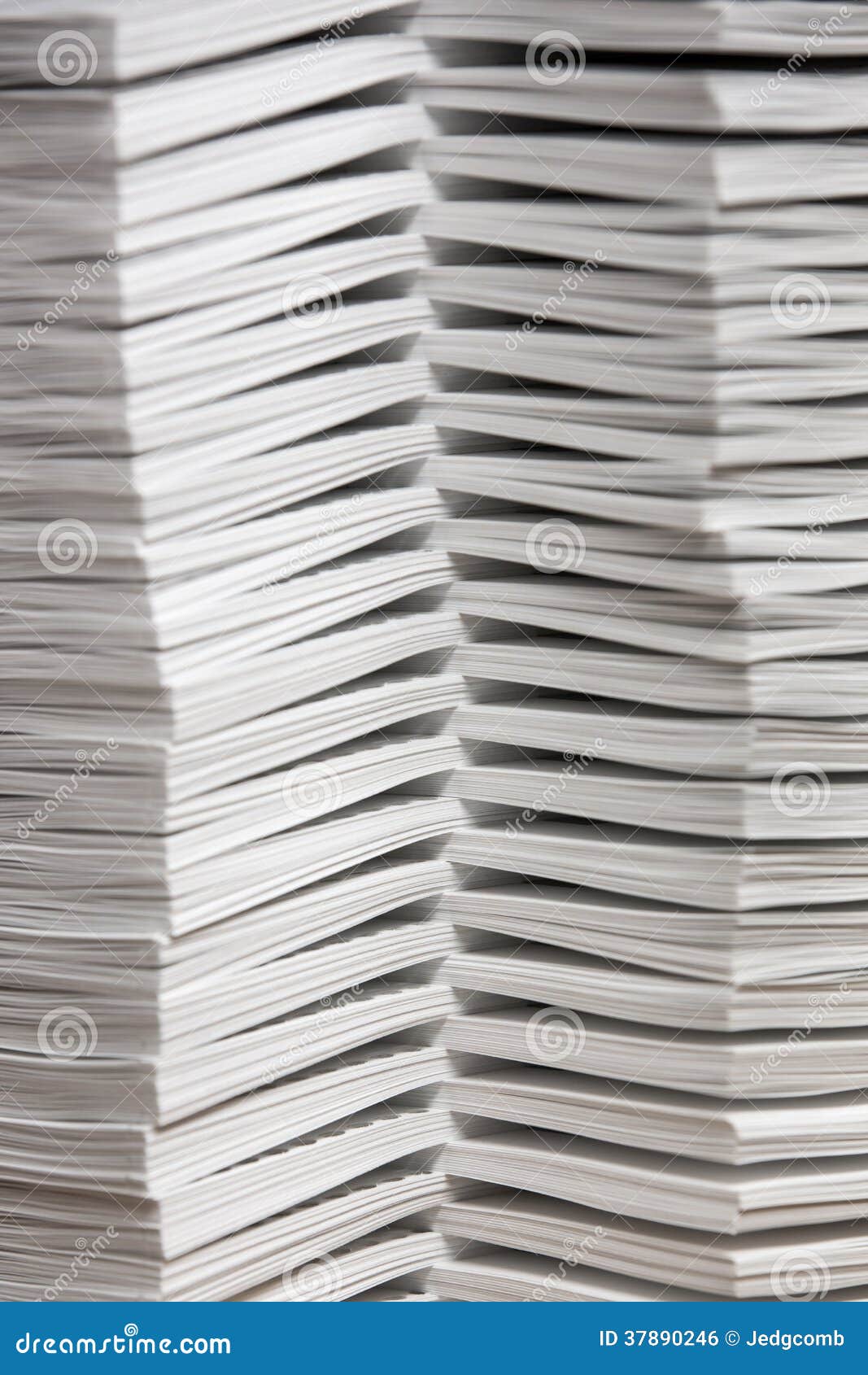Stacks of Collated Paper stock photo. Image of work, business - 37890246