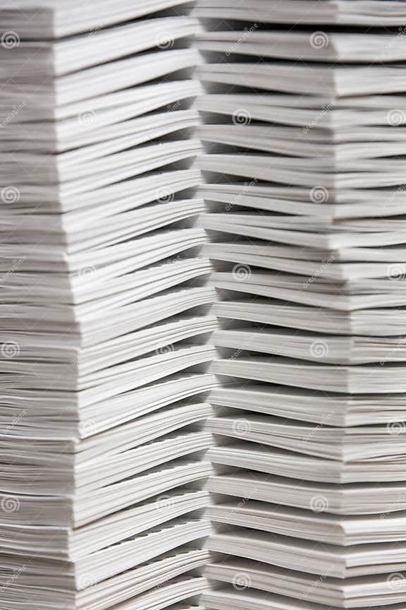 Stacks of Collated Paper stock photo. Image of work, business - 37890246