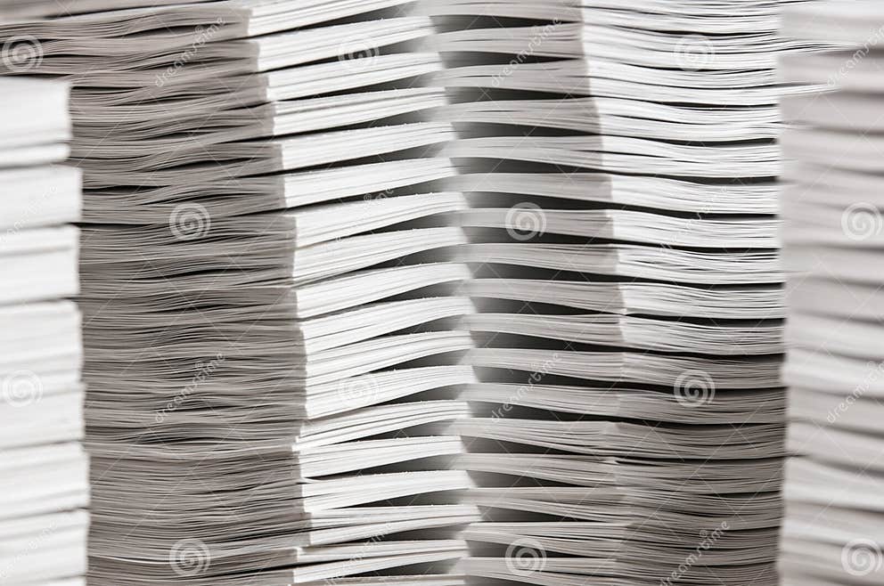 Stacks of Collated Paper stock image. Image of stress - 37890723