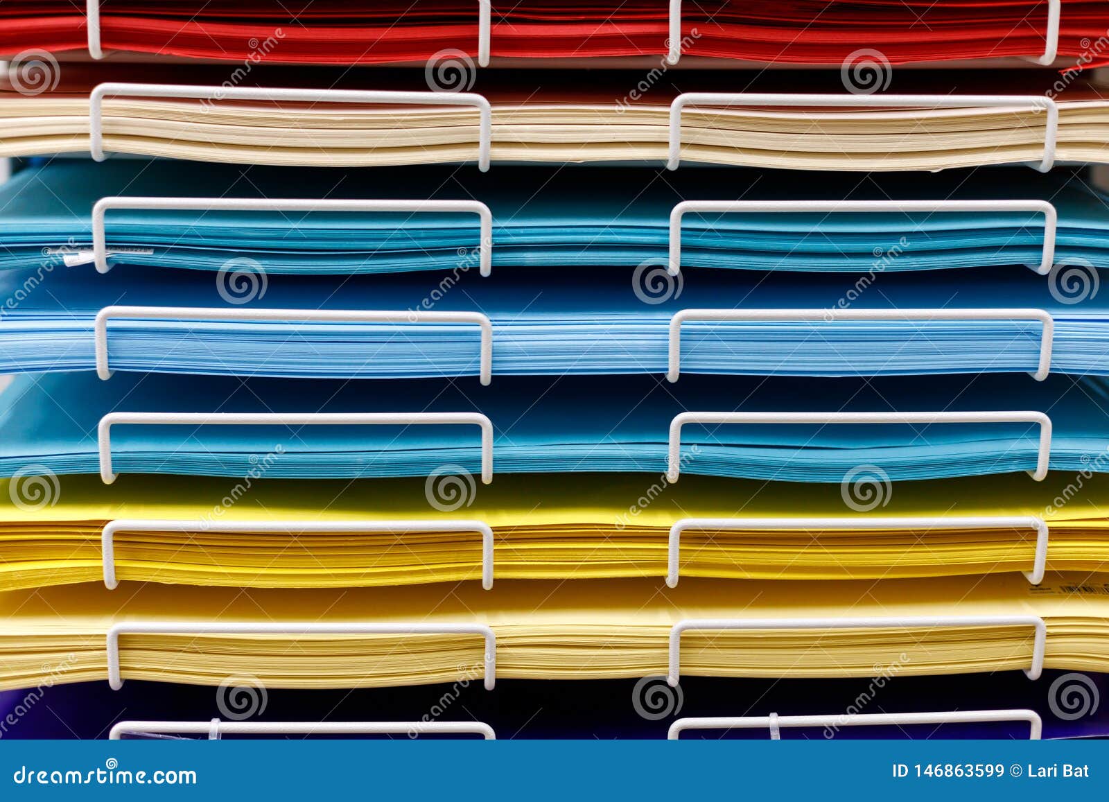 Stacks of Colored Drawing Paper in the Store Stock Image - Image of ...