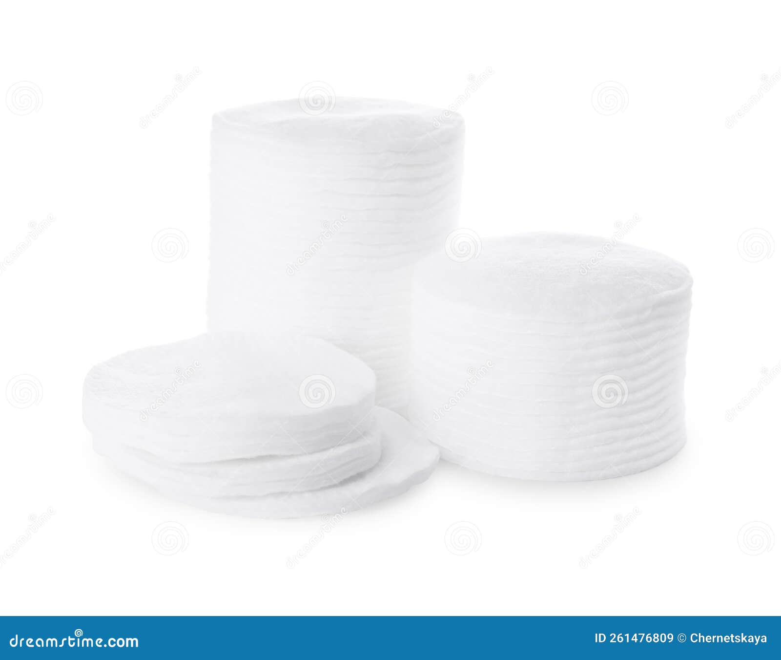 Stacks of Cotton Pads on White Background Stock Image - Image of pads ...