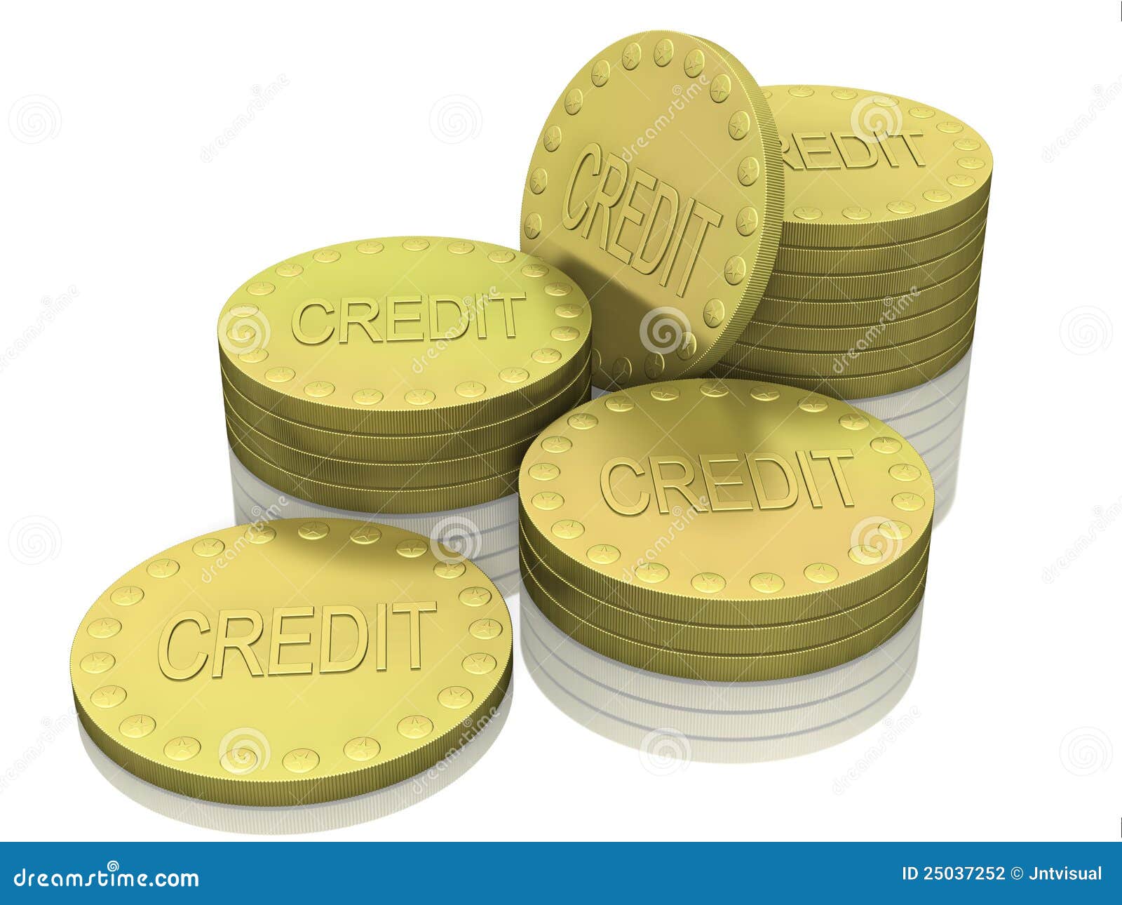 Stacks of credit coins stock illustration. Illustration of economical ...