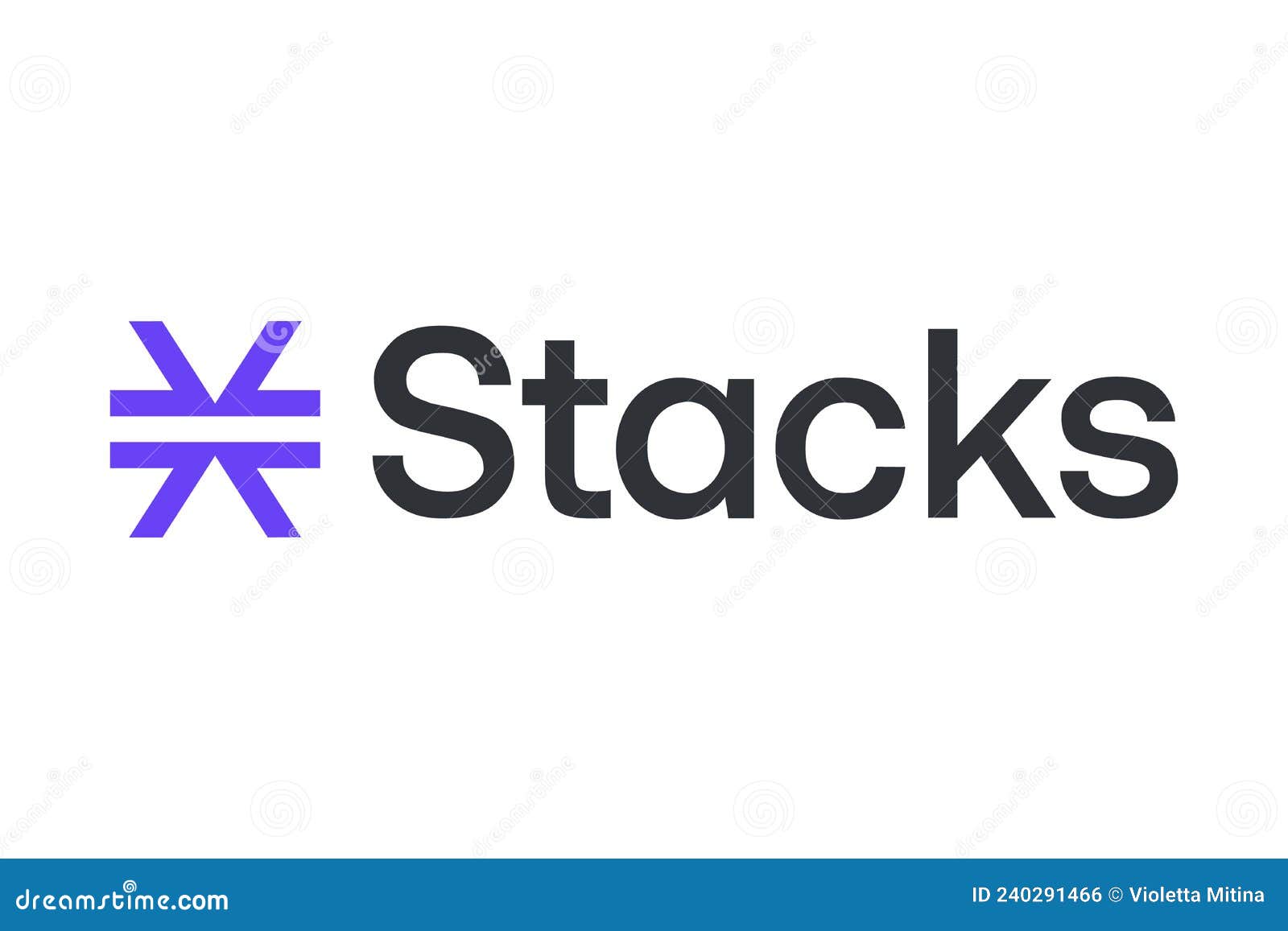 Stacks. Crypto Currency Logo on a White Background Stock Vector ...