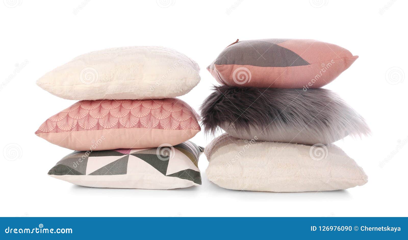 Stacks of Different Colorful Pillows Stock Photo - Image of color ...