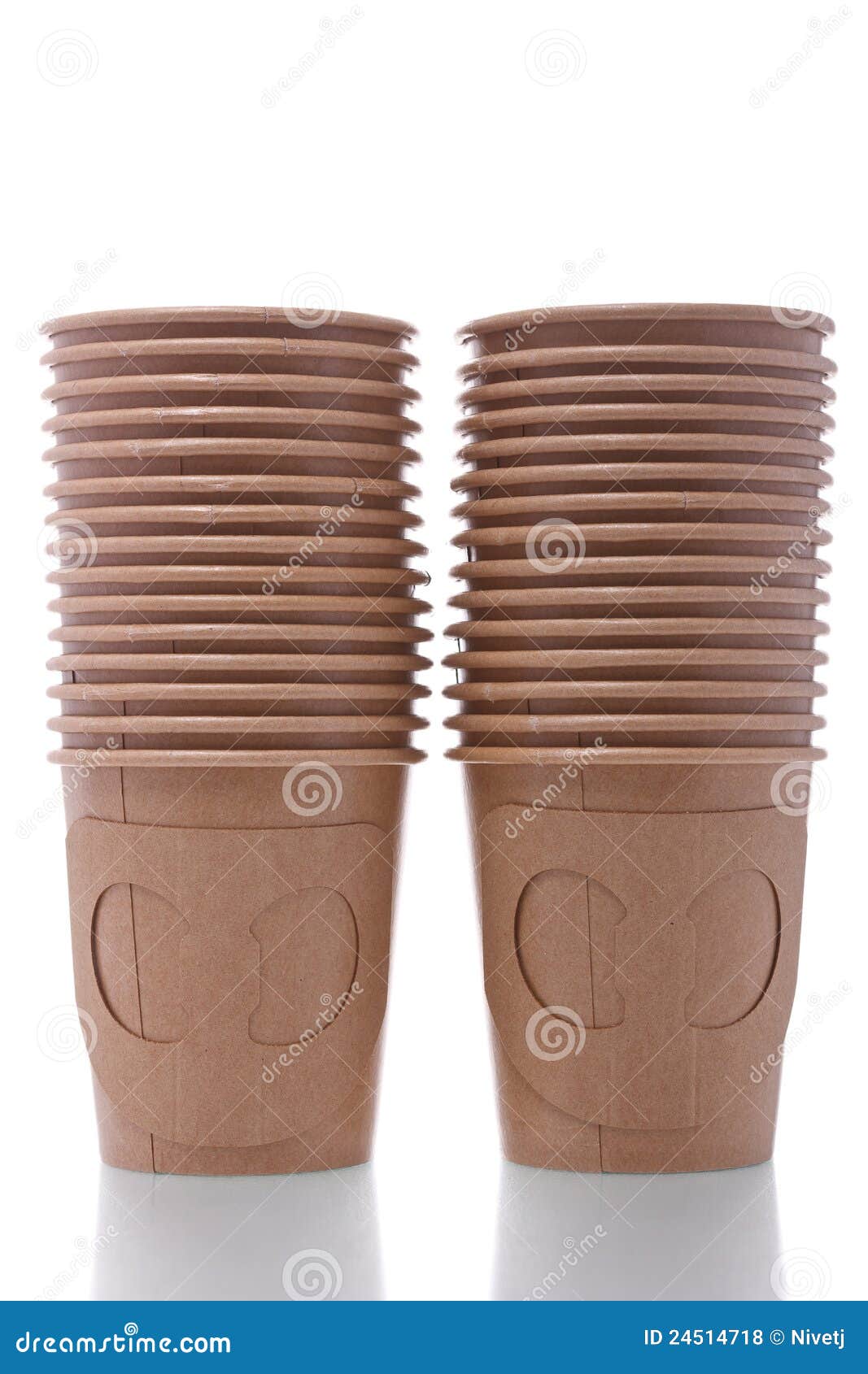 Stacks of Disposable Coffee Cups Stock Photo - Image of cylindrical ...