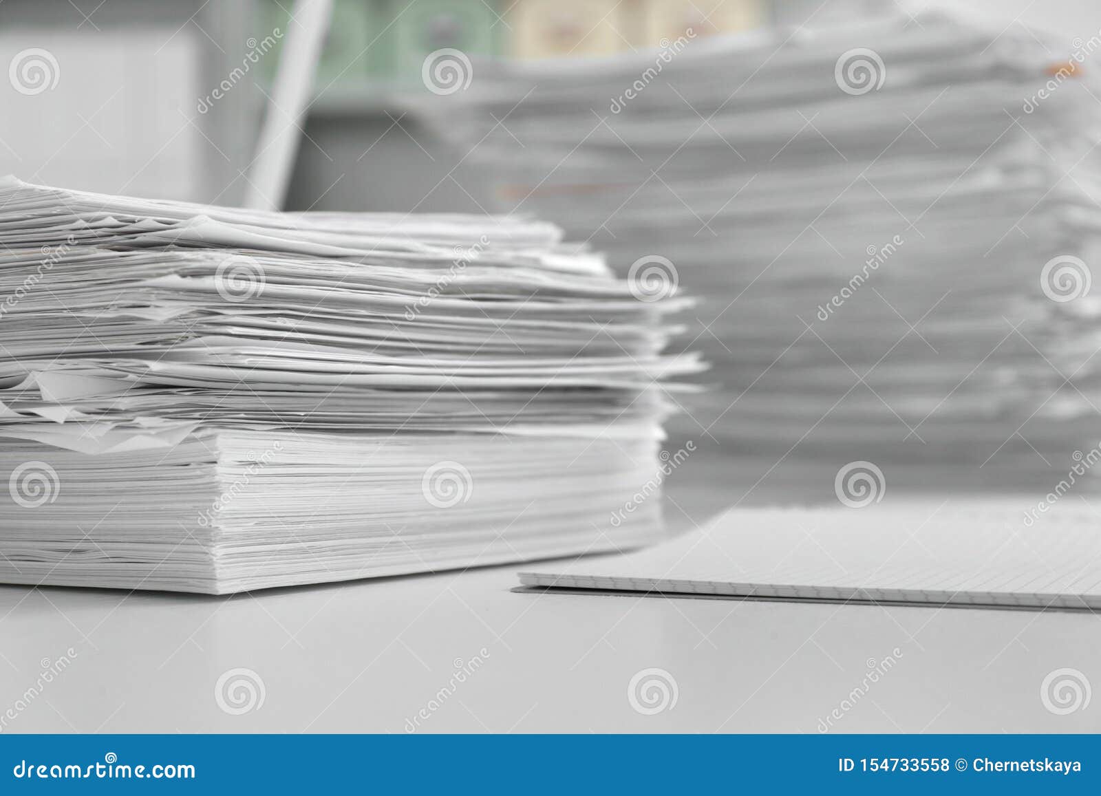 Stacks of Documents on Table Stock Photo - Image of keeping, management ...