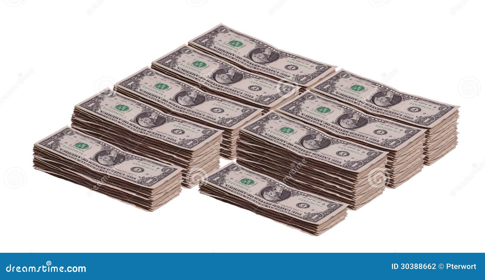 Stacks of dollar banknotes stock photo. Image of american - 30388662