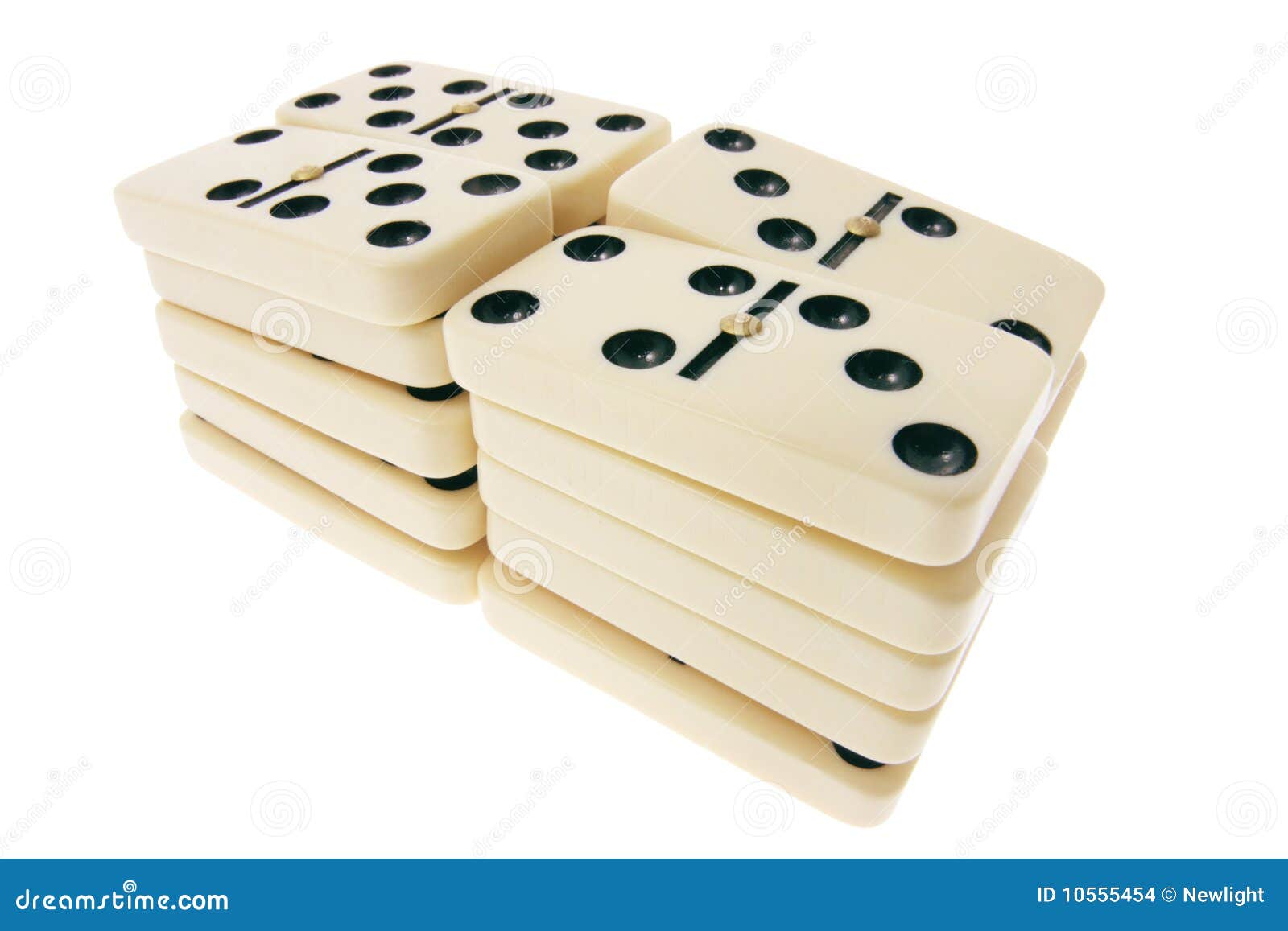 Stacks of Dominoes stock photo. Image of leisure, domino - 10555454