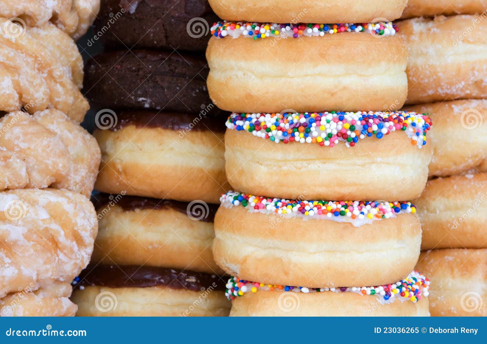 Stacks of donuts stock image. Image of sugar, sweet, color - 23036265
