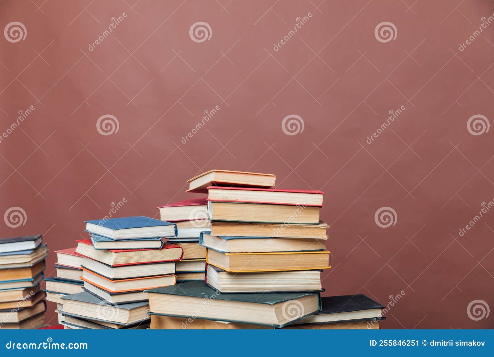 Stacks of Educational Books University School Library Stock Image ...