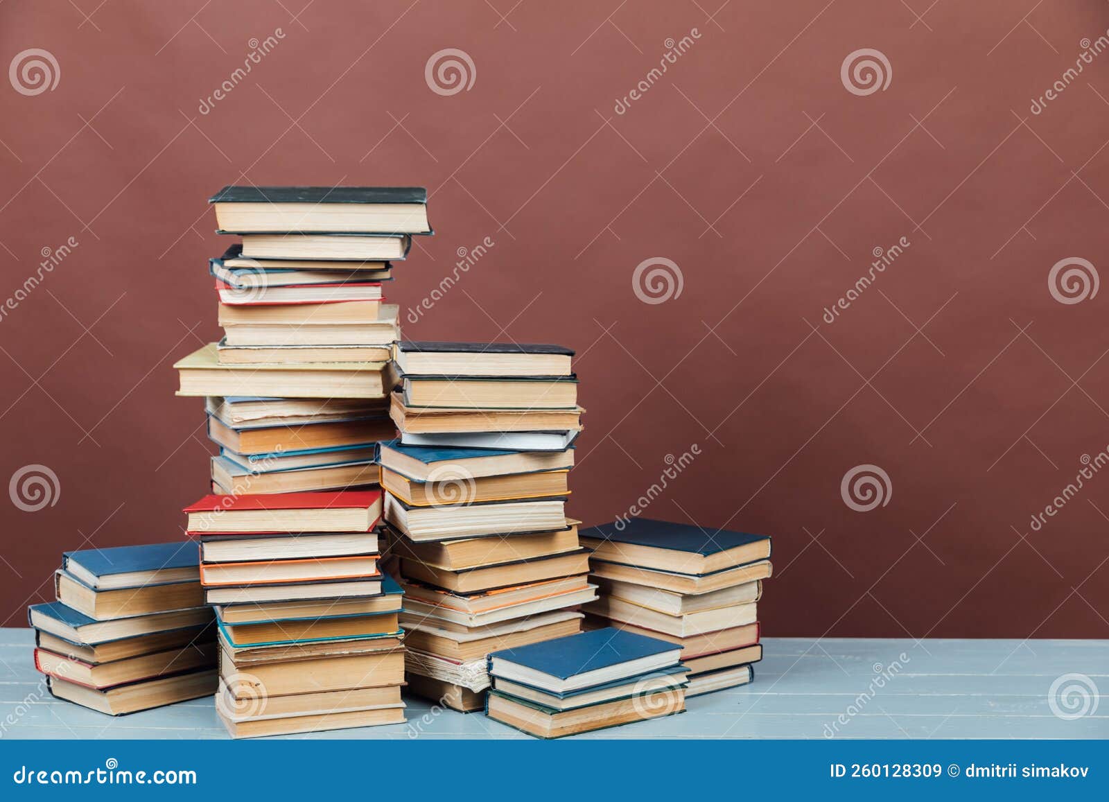 Stacks of Educational Books University School Library Stock Image ...