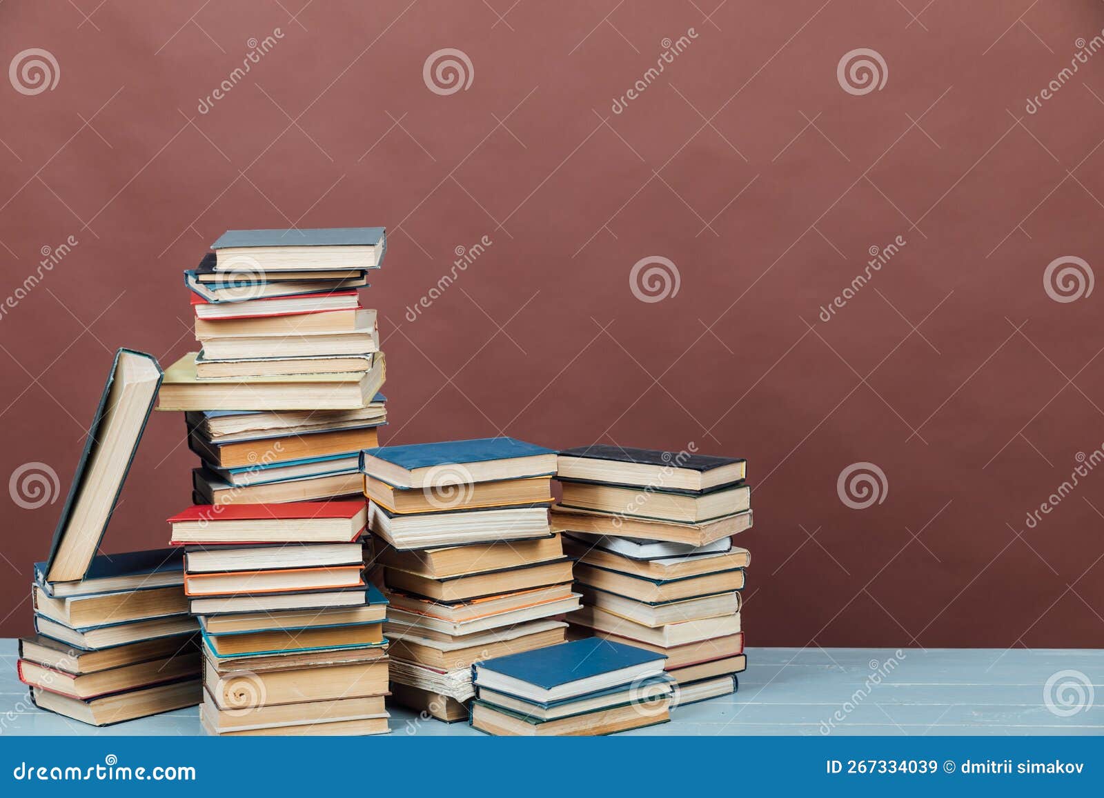 Stacks of Educational Books University School Library Stock Image ...
