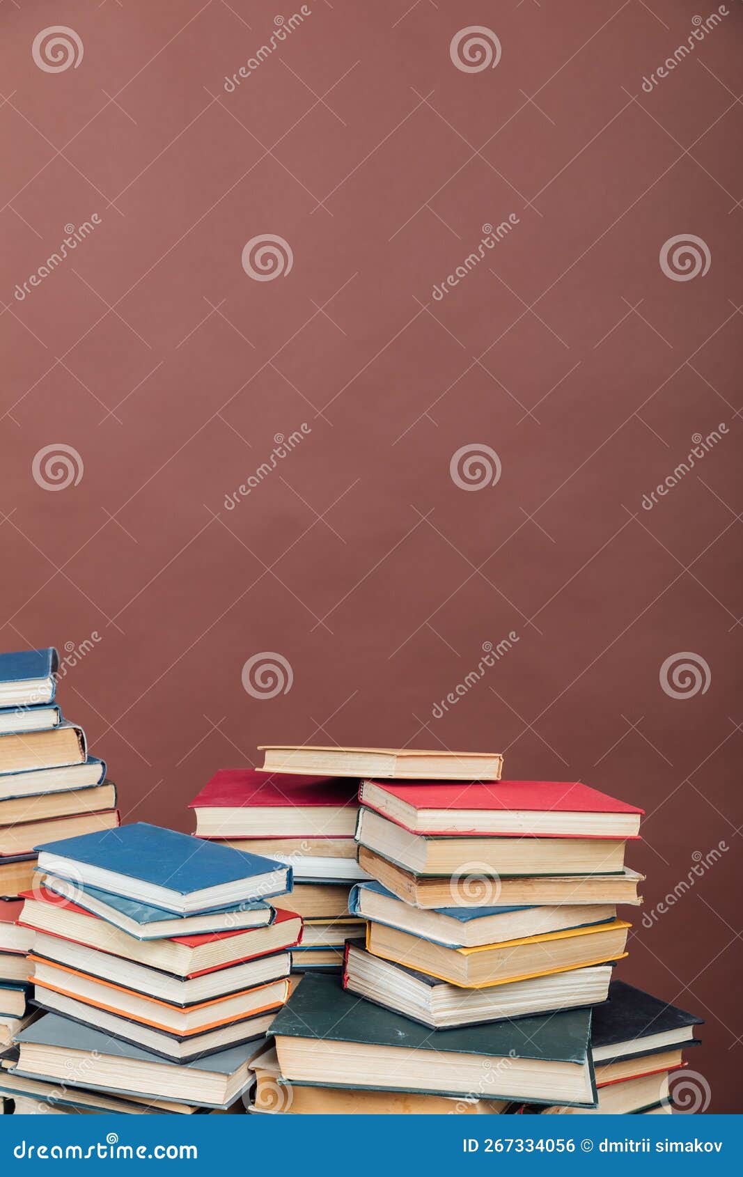 Stacks of Educational Books University School Library Stock Photo ...