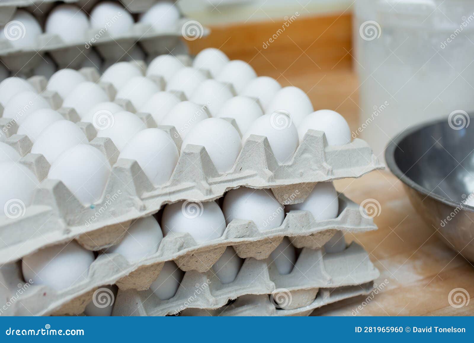Stacks of egg cartons stock photo. Image of product - 281965960