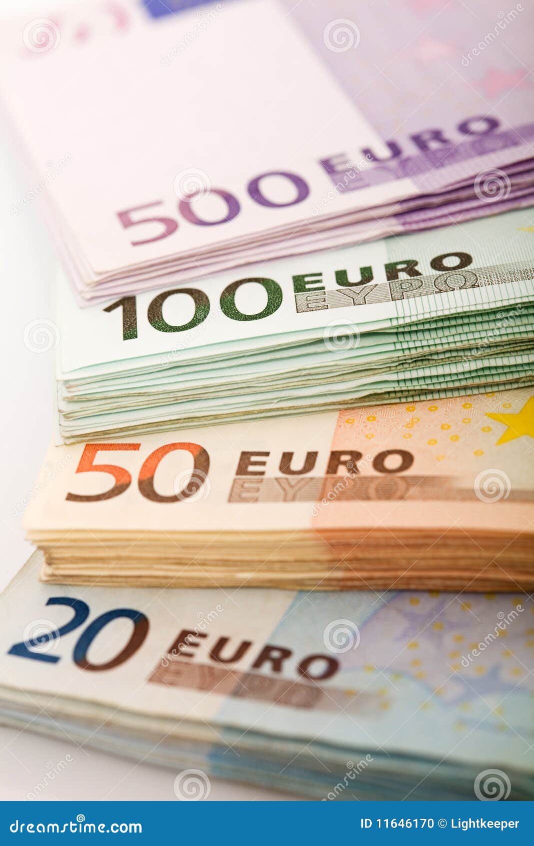 Stacks of Euro Banknotes - Closeup Stock Photo - Image of cash, europe ...