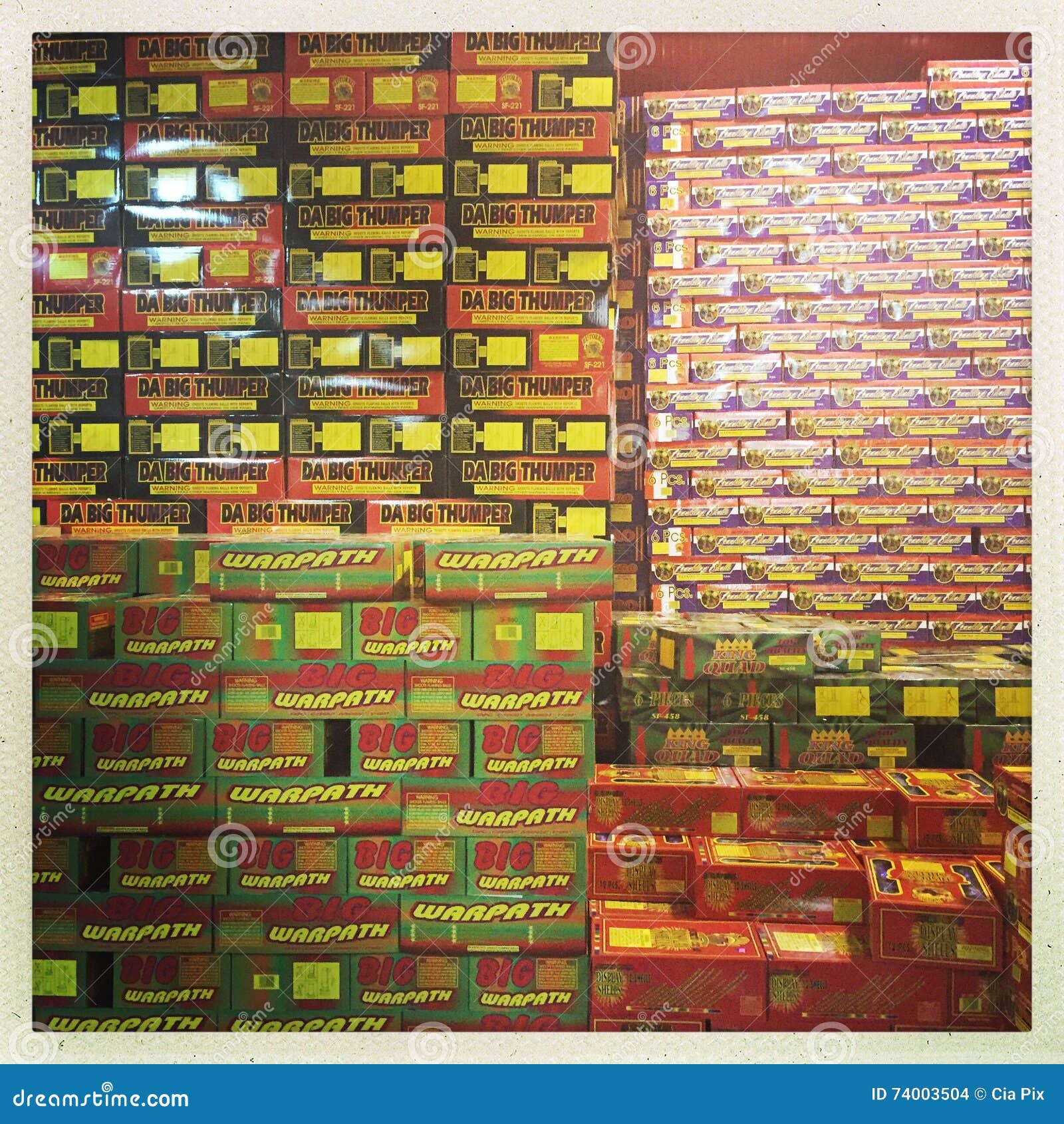 Stacks of Fireworks at a Store Editorial Stock Image - Image of selling ...