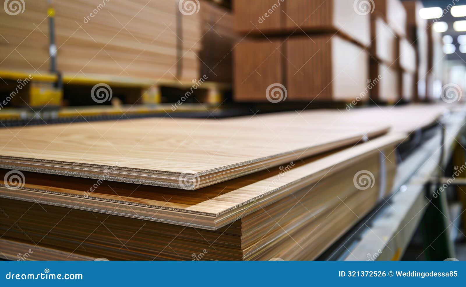 Stacks of Folded Fiberboard Wood Sheets. Workshop for the Production of ...