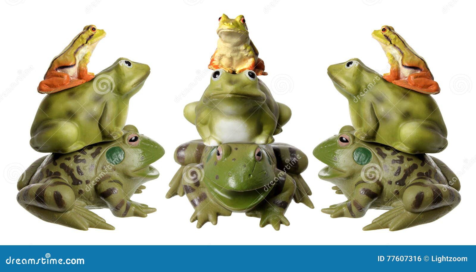 Stacks of Frog Figurines stock photo. Image of contact - 77607316