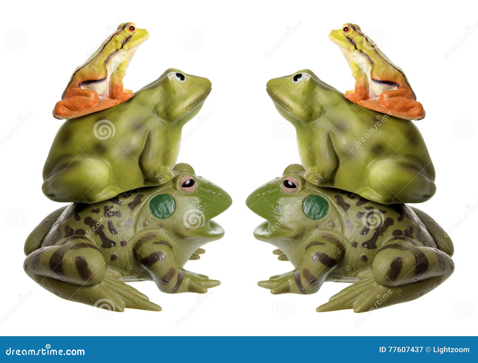Stacks of Frog Figurines stock image. Image of companions - 77607437
