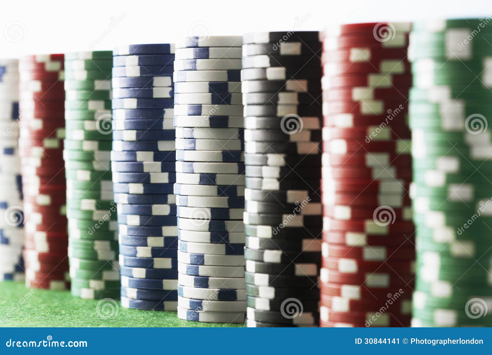 Stacks of gambling chips stock image. Image of chip, wealth - 30844141