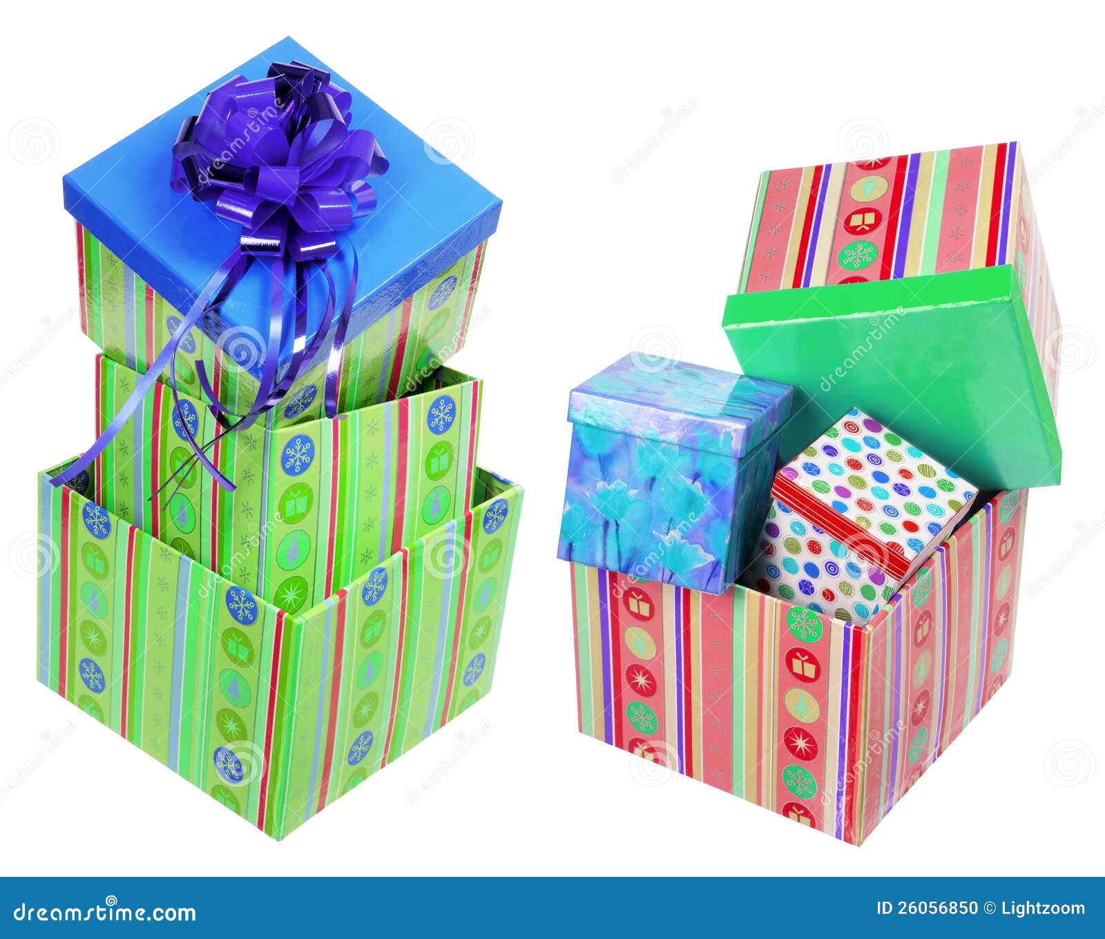 Stacks of Gift Boxes stock photo. Image of boxes, shot - 26056850