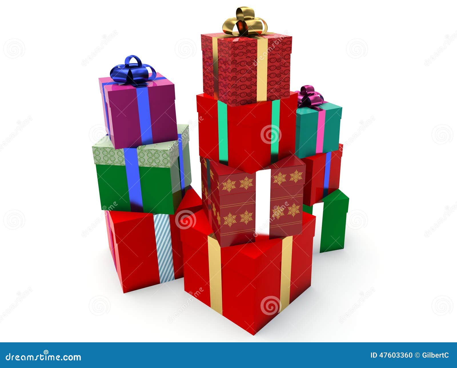 Stacks of gift boxes. stock illustration. Illustration of decorative ...