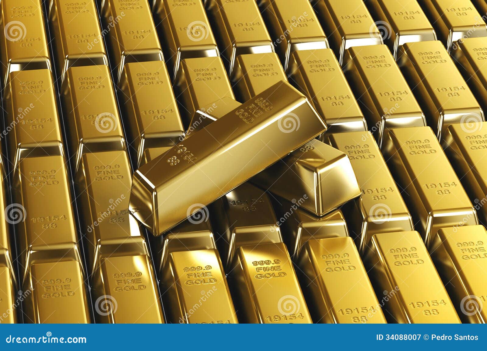 Stacks of gold bars stock image. Image of golden, making - 34088007