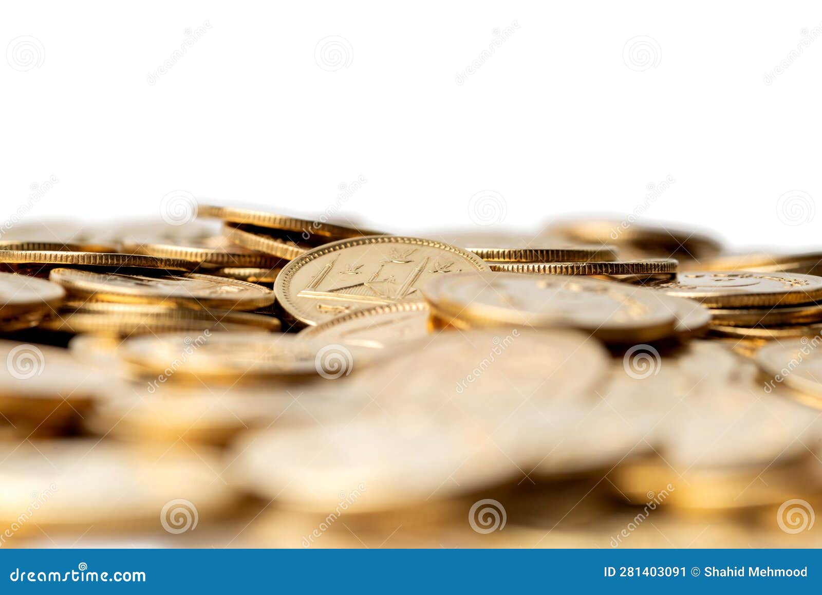 Stacks of Gold Coins of Pakistani Currency Symbolize Wealth and ...