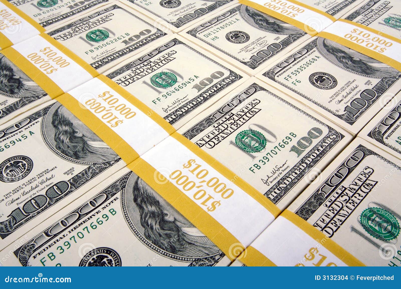 Stacks of Hundred Dollar Bills Stock Photo - Image of bills, commerce ...