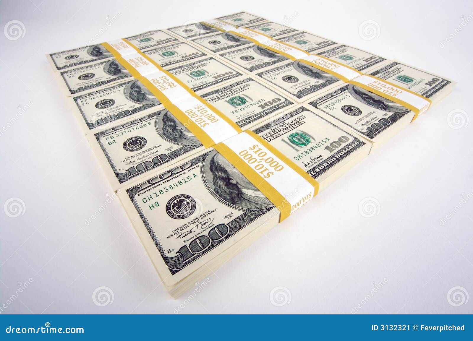 Stacks of Hundred Dollar Bills Stock Image - Image of financial ...