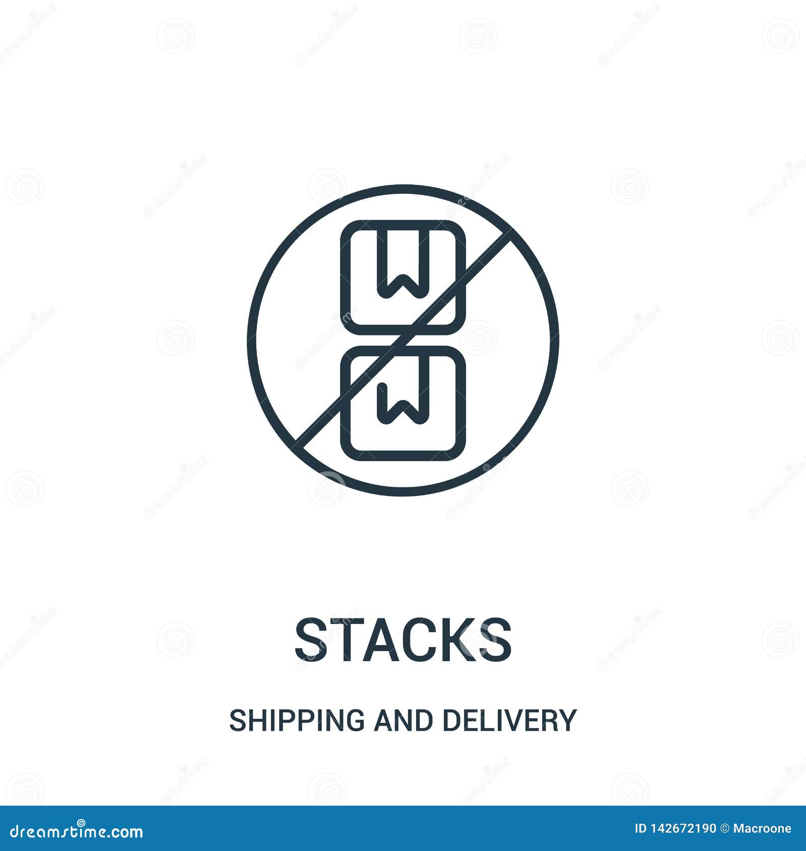 Stacks Icon Vector from Shipping and Delivery Collection. Thin Line ...