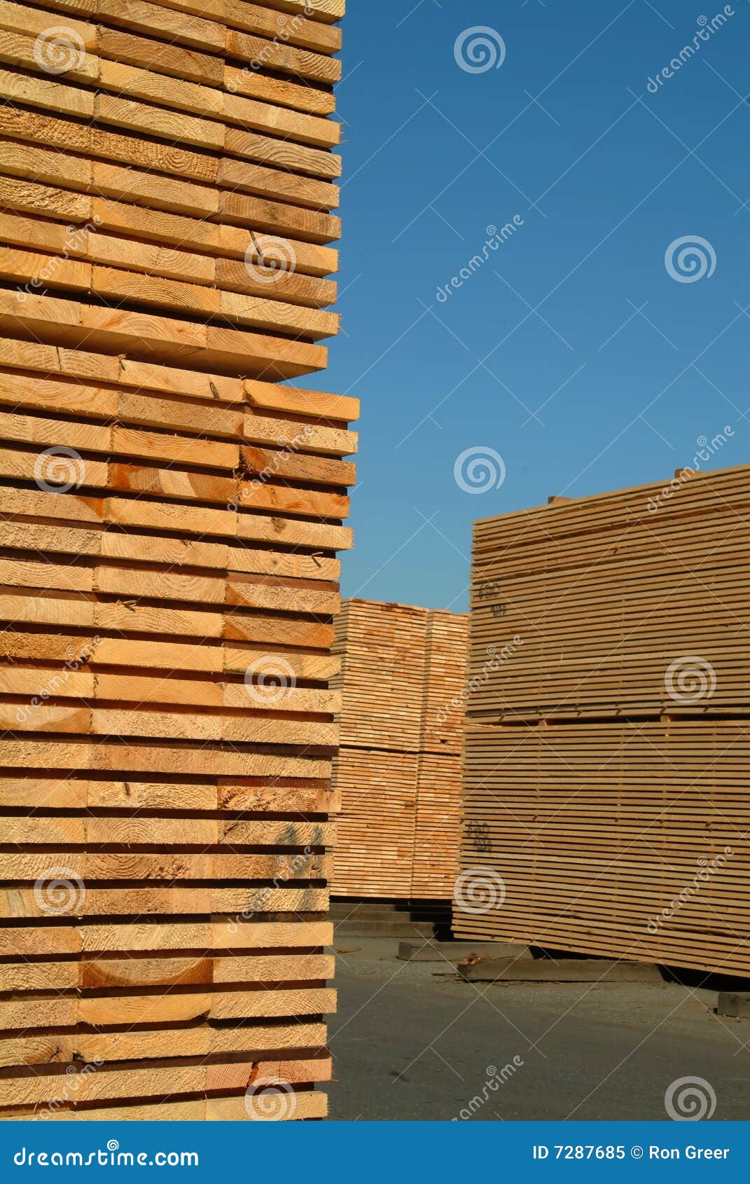 Stacks of lumber stock image. Image of inventory, products - 7287685