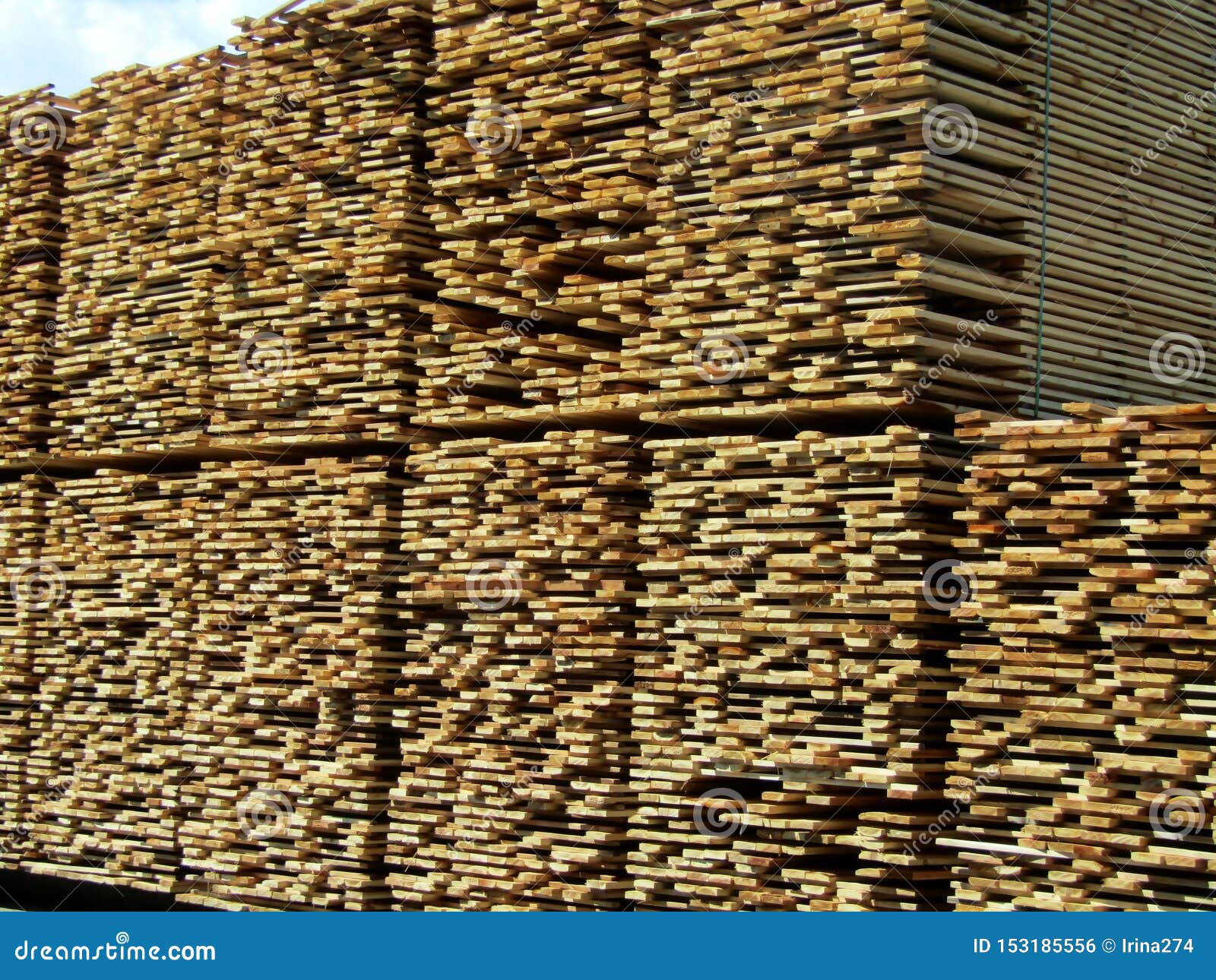Stacks of Lumber at Saw Mill Stock Photo - Image of hardwood, cutoffs ...
