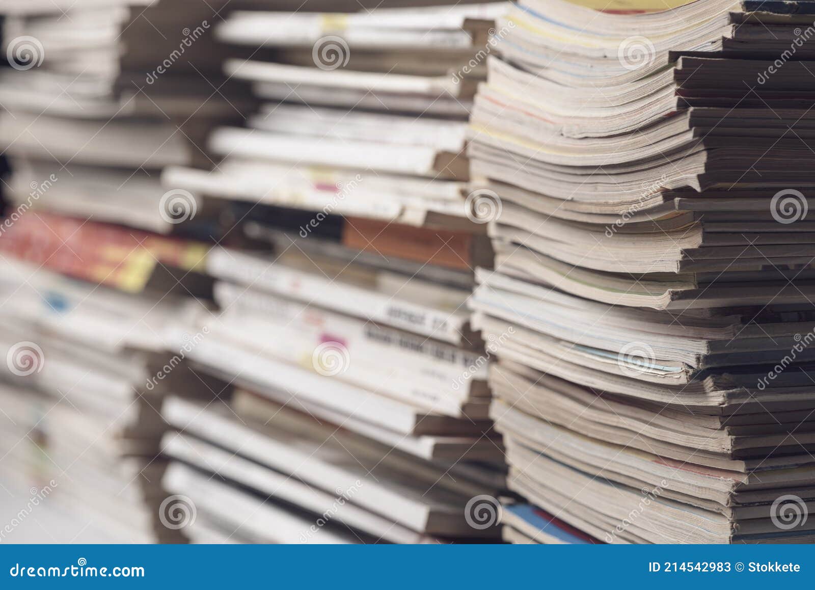Stacks of Magazines Close Up Stock Image - Image of paperwork, learning ...