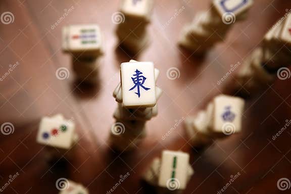 Stacks of mahjong tiles stock photo. Image of north, canton - 6022984