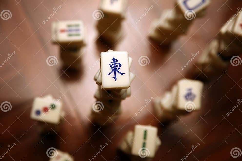 Stacks of mahjong tiles stock photo. Image of north, canton - 6022984