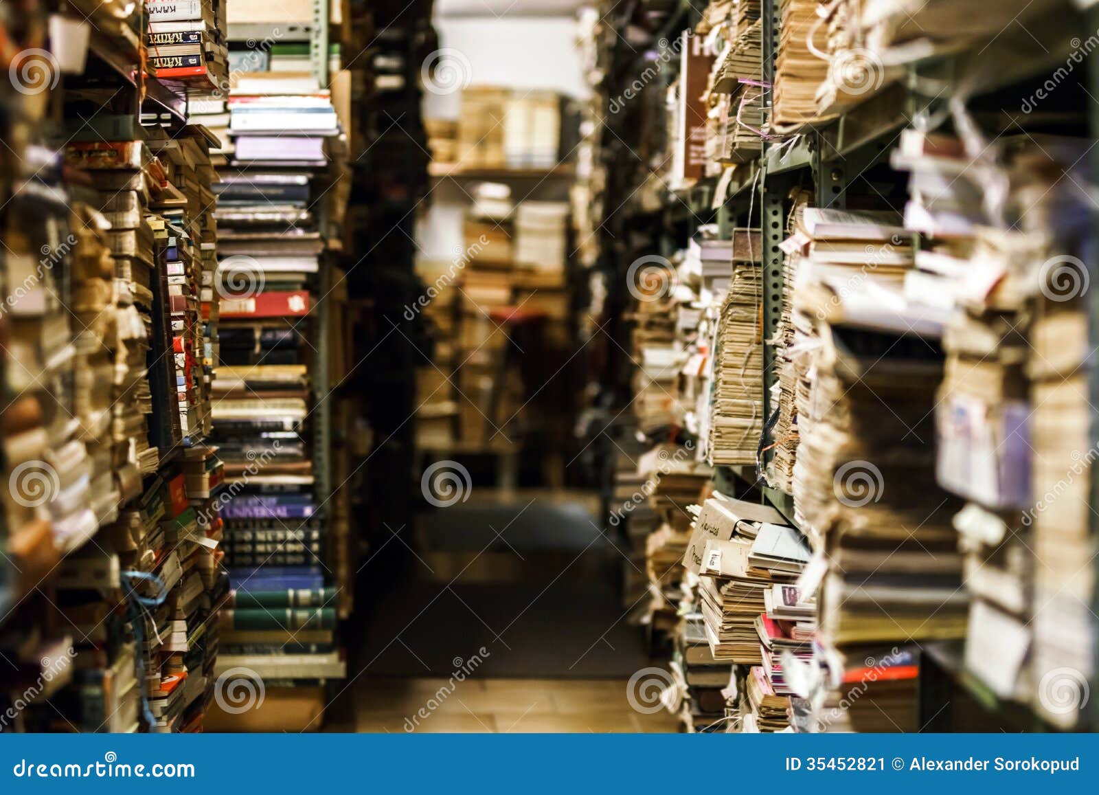 Stacks with many old books stock image. Image of document - 35452821
