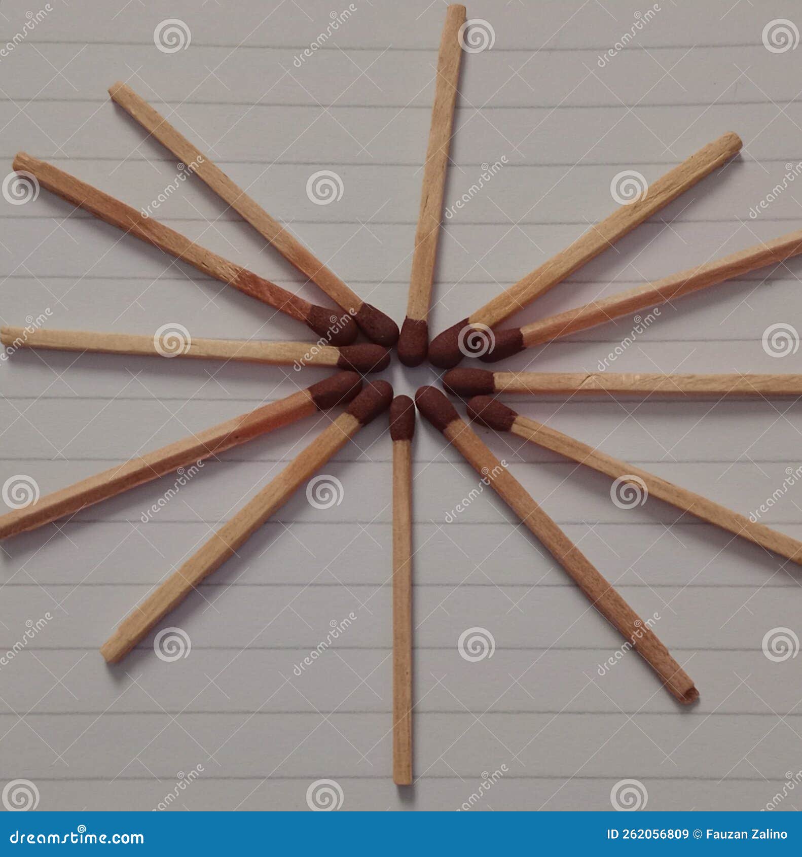 Stacks of Matchsticks Form a Round Pattern Stock Image - Image of ...