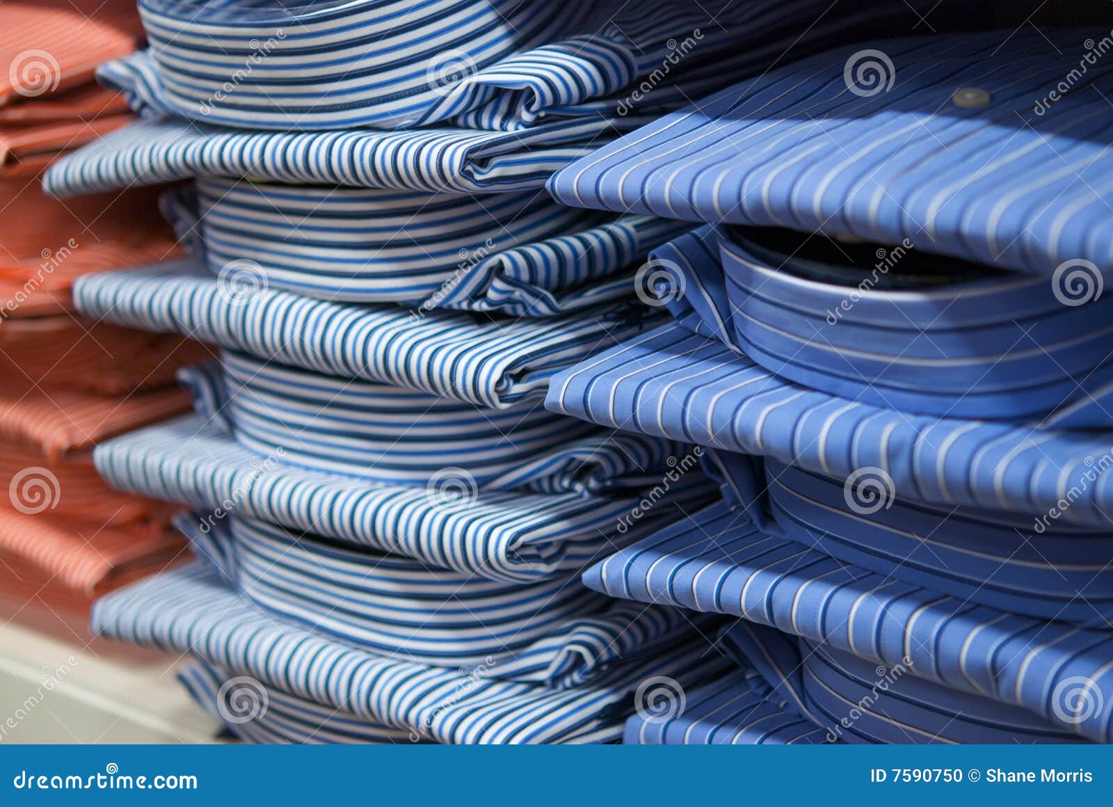 Stacks of Mens Fashionable Shirts Stock Photo - Image of black, stripes ...