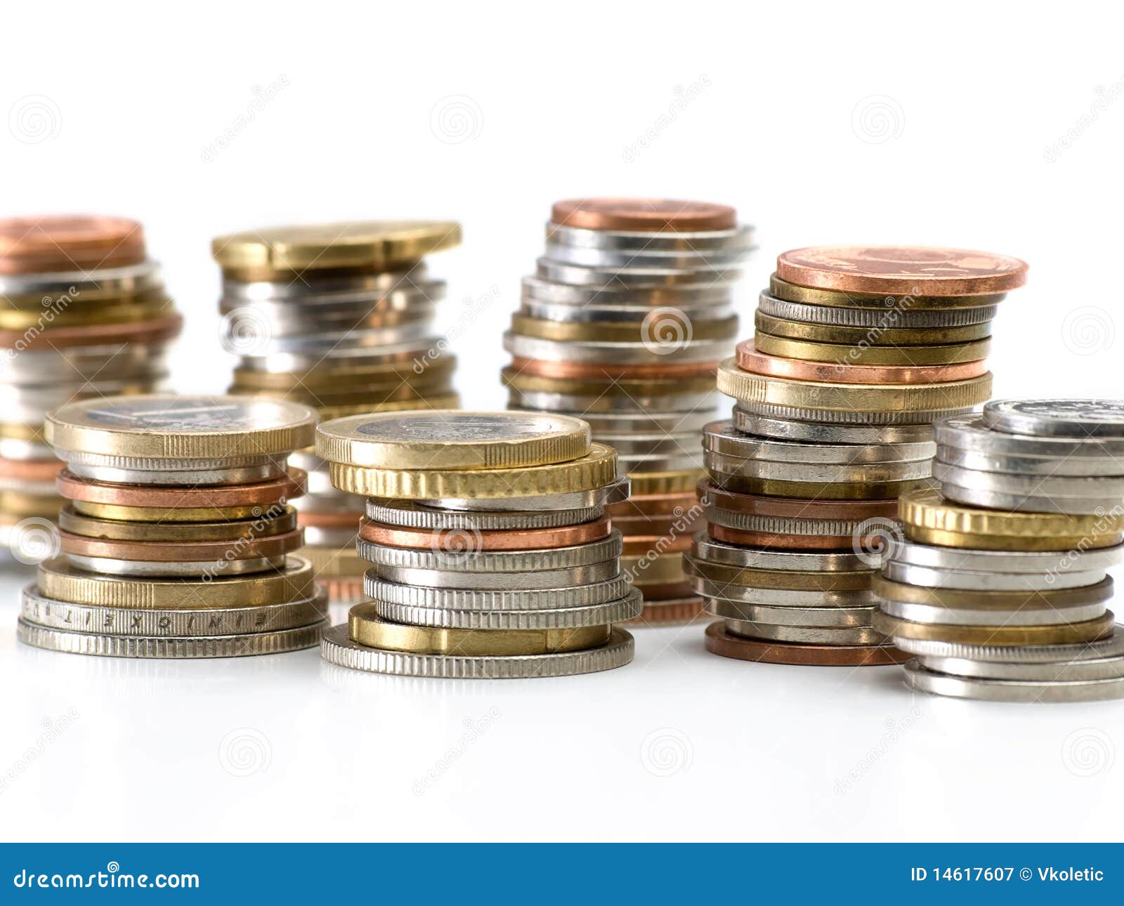 Stacks of money coins stock image. Image of banking, payment - 14617607